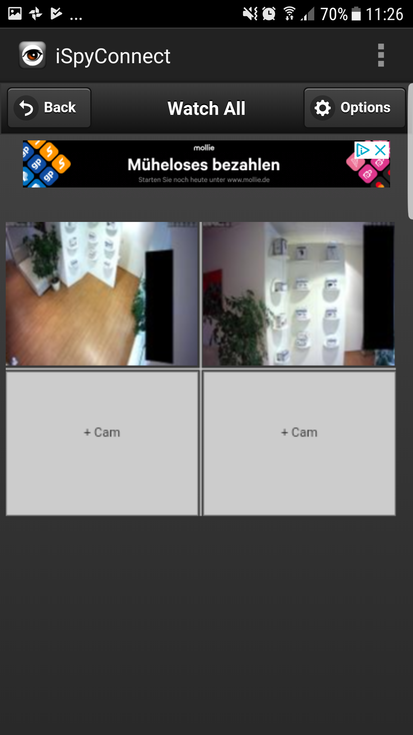 upCam Uberwachungskamera mit iSpyConnect App Software nutzen